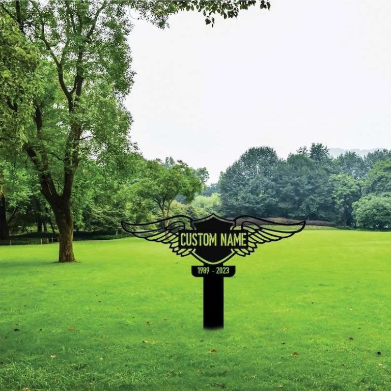 Personalized Harley Davidson Motorcycle Memorial Sign Yard Stakes Biker ...