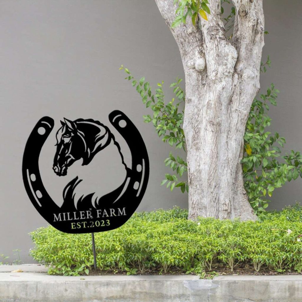 Personalized Horse Memorial Sign Horse Head Yard Stakes Grave Marker ...