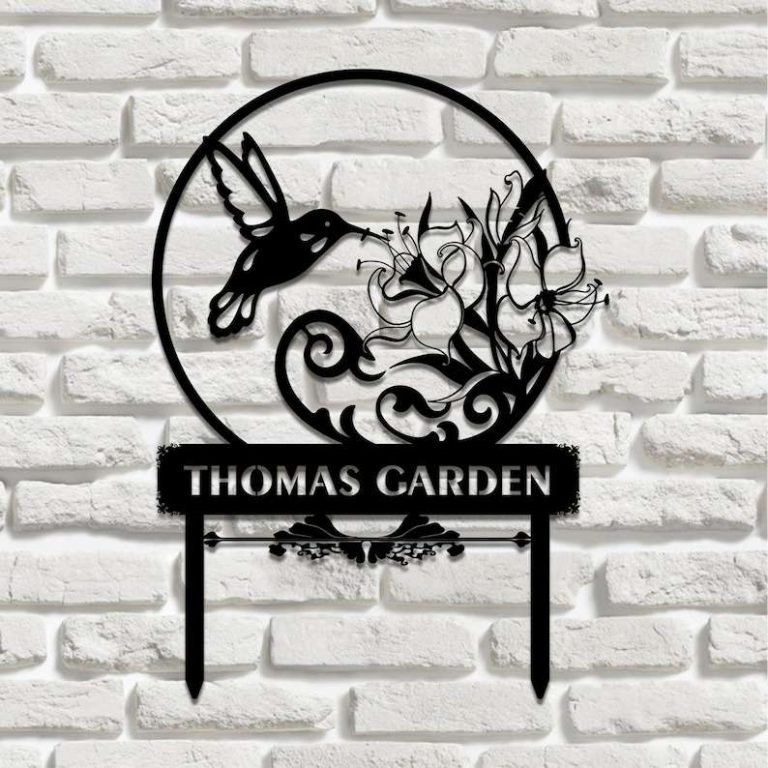 Personalized Hummingbird Lily Flower Simple and Fresh Garden Yard ...