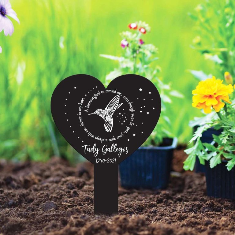 Personalized Hummingbird Memorial Sign Yard Stakes Bereavement Gift ...