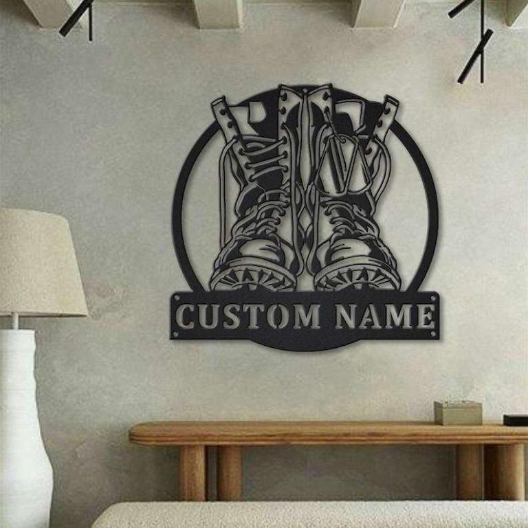 Personalized Military Boots Fallen Soldier Sign Independence Day US ...