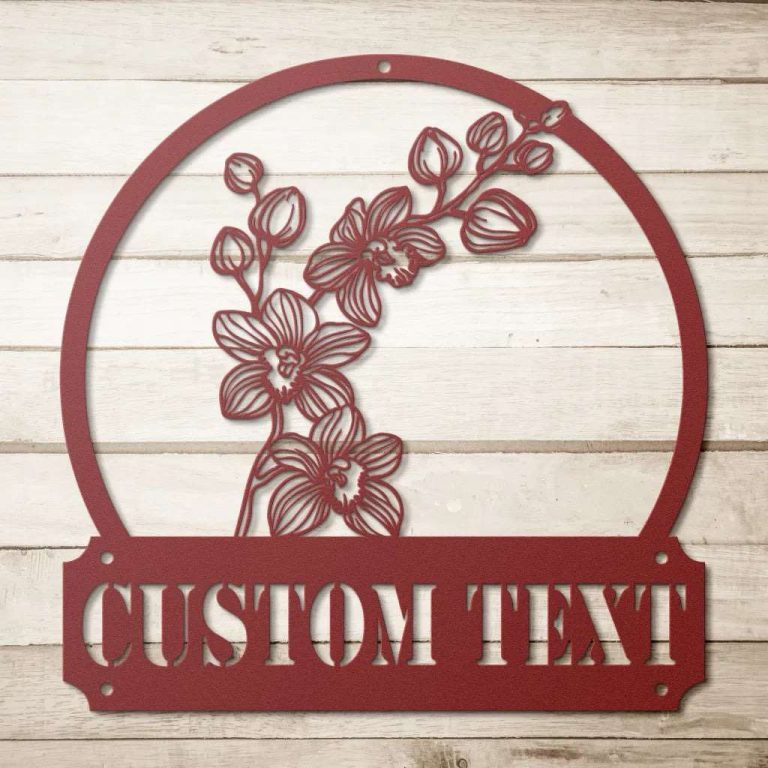 Personalized Orchid Welcome Sign Garden Decorative Custom Metal Sign ...
