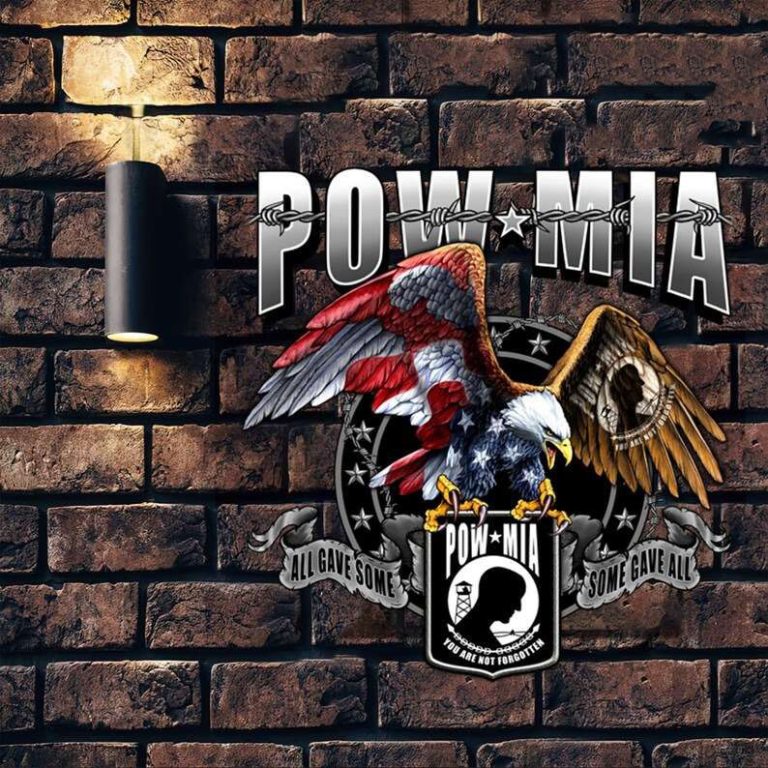 Personalized POW MIA Brotherhood US Military Sign Independence Day ...