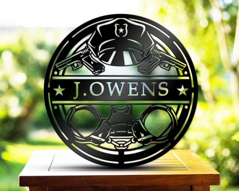 Personalized Police Sign Police Department Independence Day Veteran Day ...