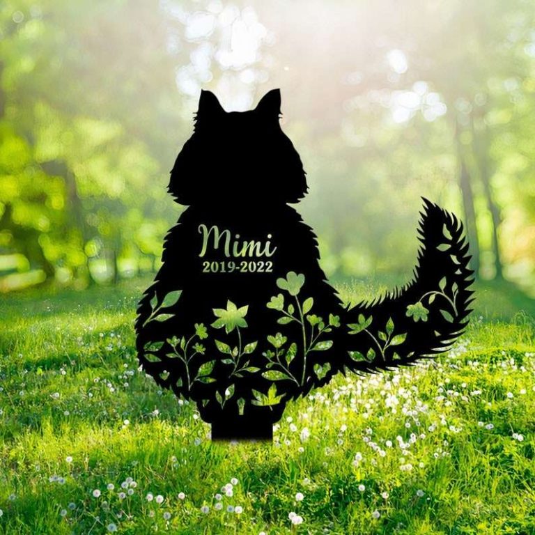 Personalized Ragdoll Cat Memorial Sign Yard Stakes Floral Ragdoll Cat ...