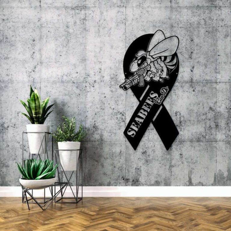 Personalized Seabees Ribbon Construction Battalion Sign Navy Retirement ...