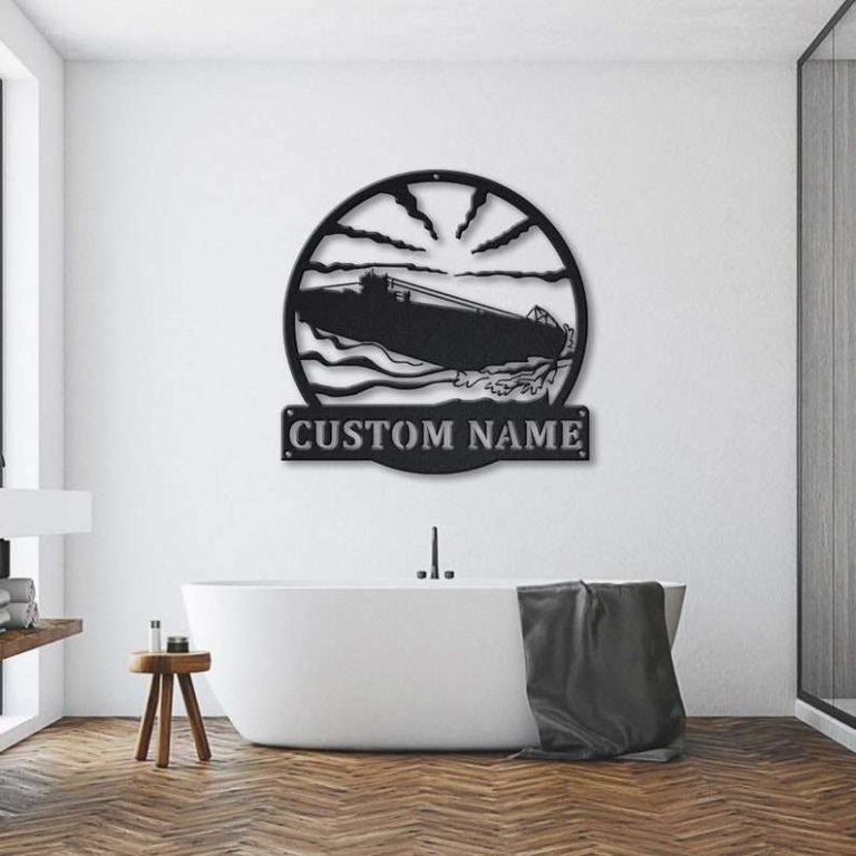 Personalized Submarine Navy Sign Independence Day Veteran Day Patriotic ...