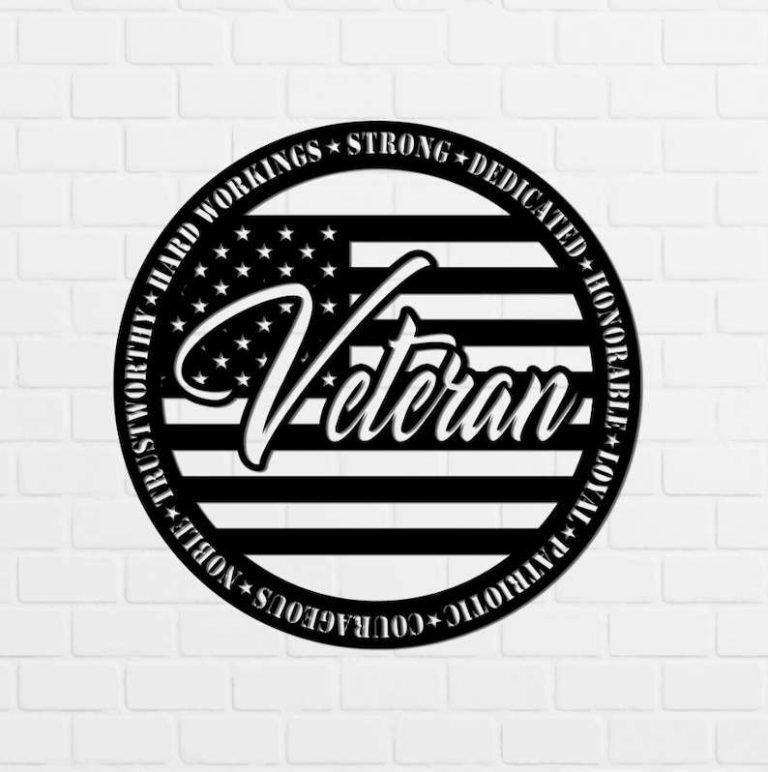 Personalized US Flag Veteran Sign Retirement Gifts Independence Day ...