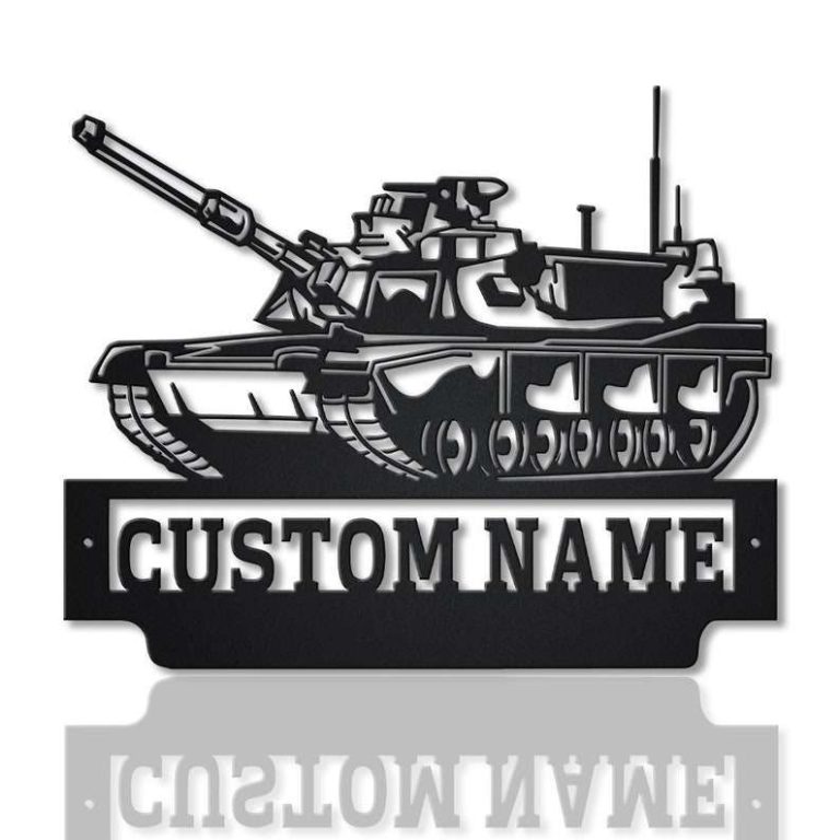 Personalized US Military Tank Sign Independence Day Veteran Day ...