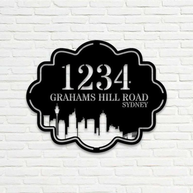 Personalized Address Sign House Number Plaque Custom Metal Sign ...