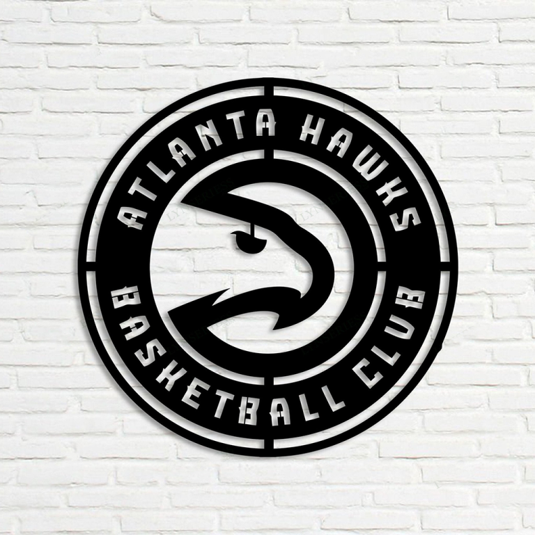 Personalized Atlanta Hawks Basketball Club Sign NBA Basketball Wall ...