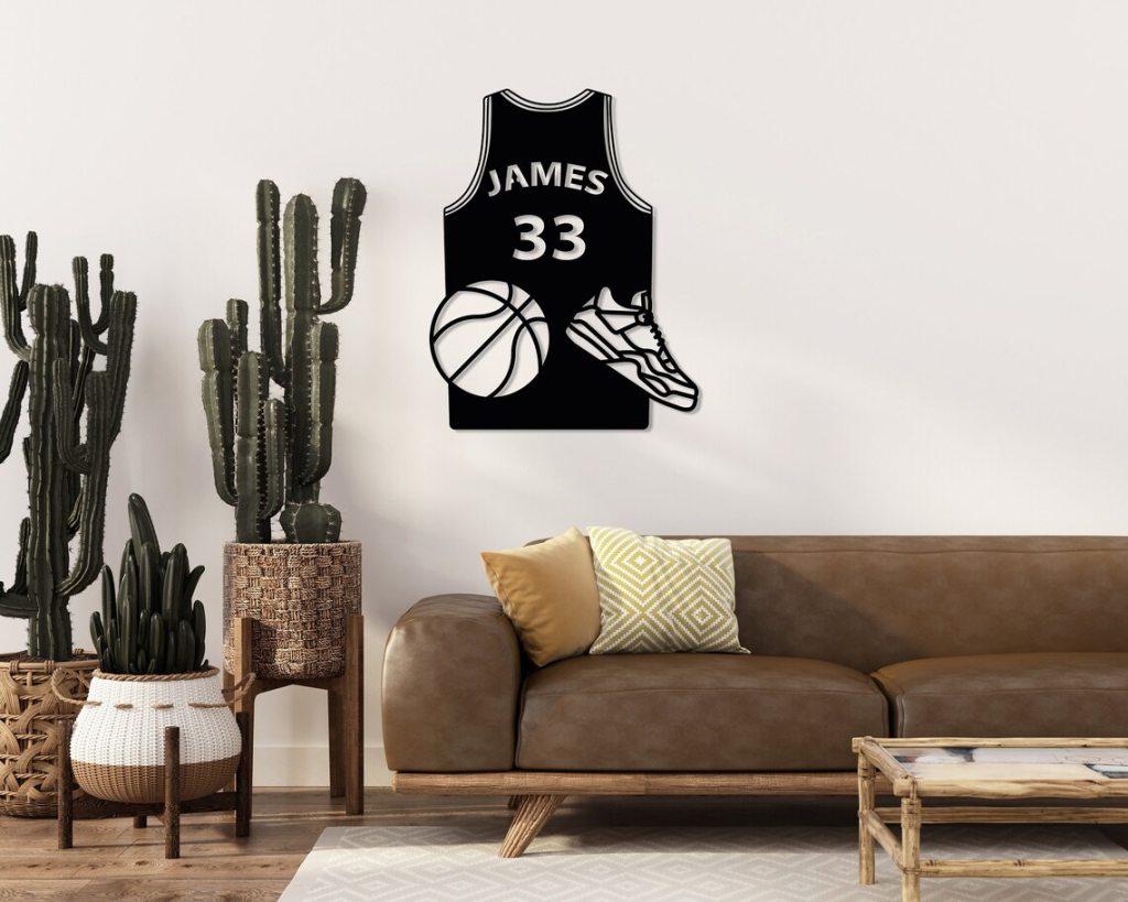 Personalized Basketball Player V2 NBA Basketball Wall Decor Gift for ...