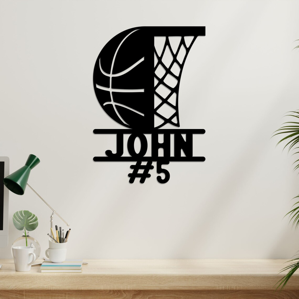 Personalized Basketball Sign NBA Basketball Wall Decor Gift for Fan ...