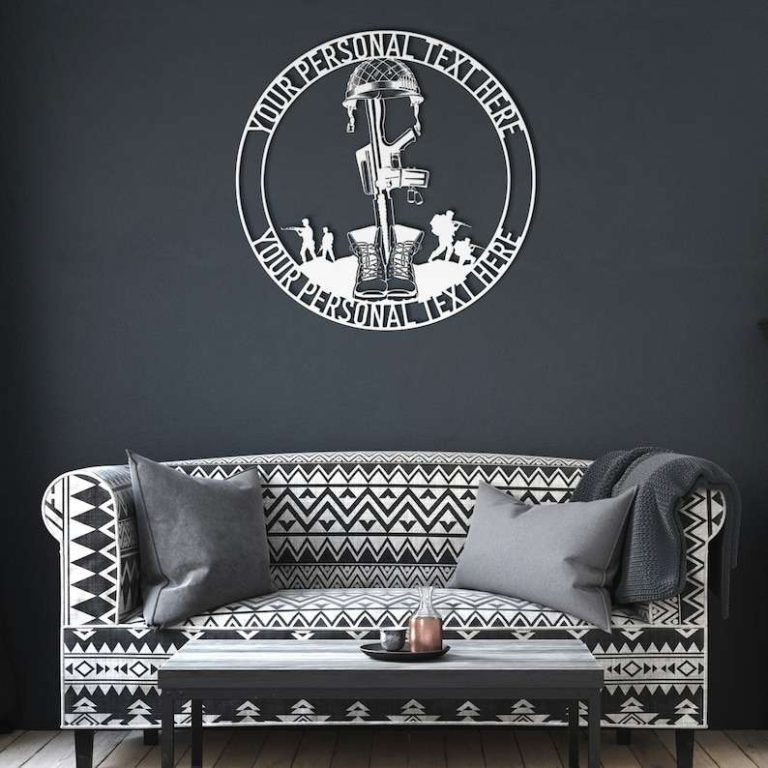 Personalized Battlefield Cross Sign Fallen Soldier Military Remembrance ...