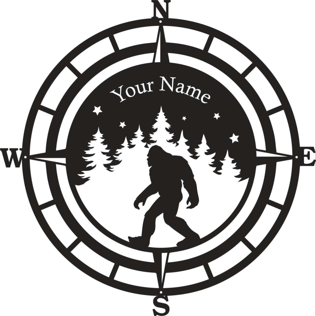 Personalized Bigfoot Compass Camping Lover Funny Camper Decor Get Lost ...