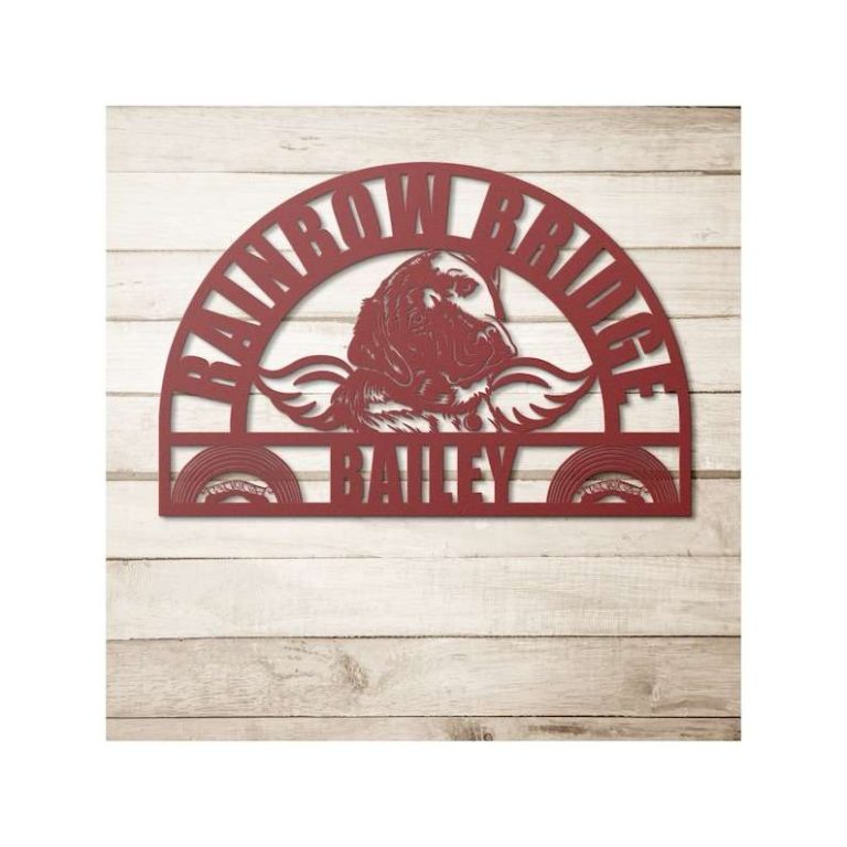 Personalized Black Labrador Memorial Sign Rainbow Bridge Pet Loss ...