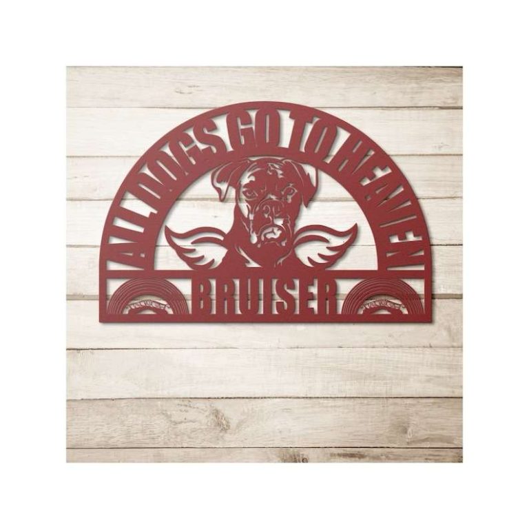 Personalized Boxer Dog Memorial Sign All Dogs Go To Heaven Boxer Mom ...