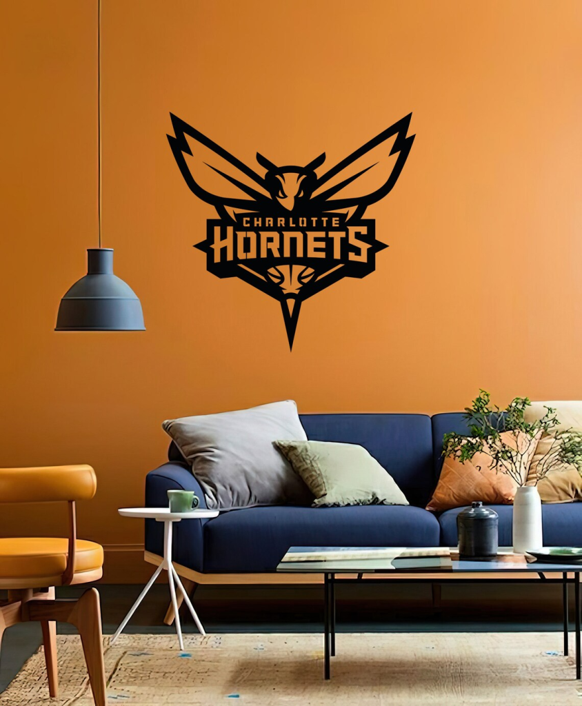 Personalized Charlotte Hornets Logo Sign NBA Basketball Wall Decor Gift ...