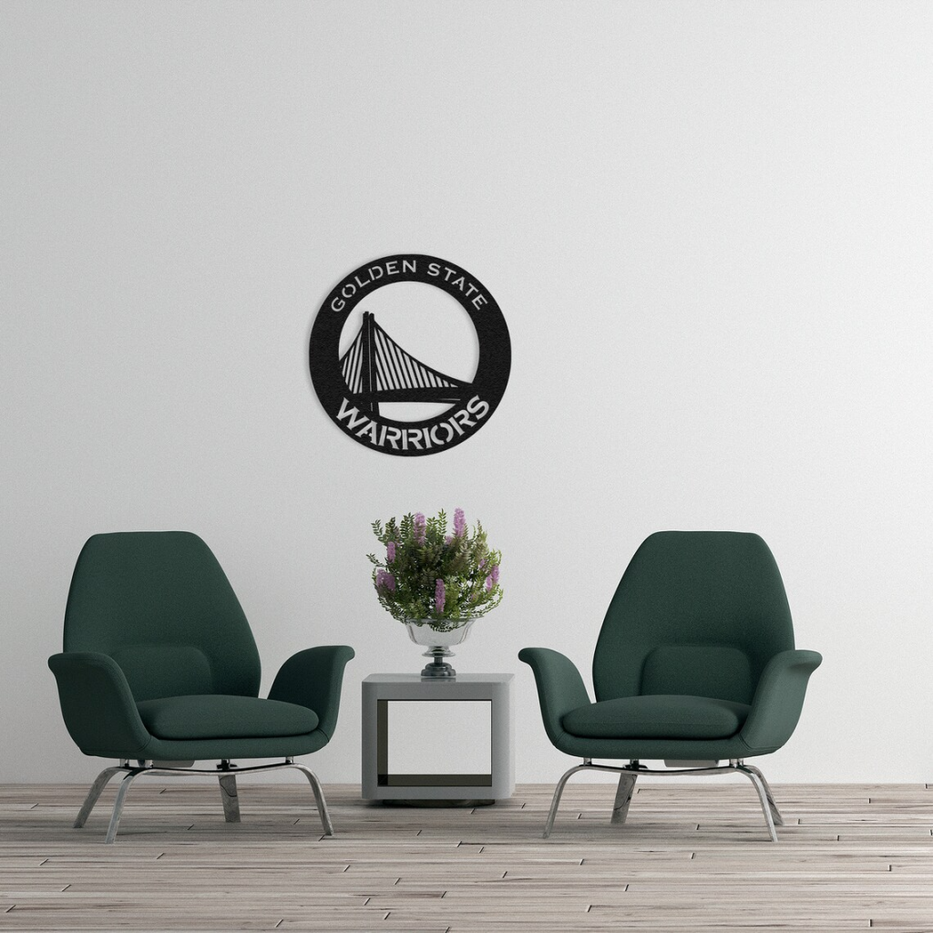 Personalized Golden Sate Warriors Logo Sign V1 NBA Basketball Wall ...