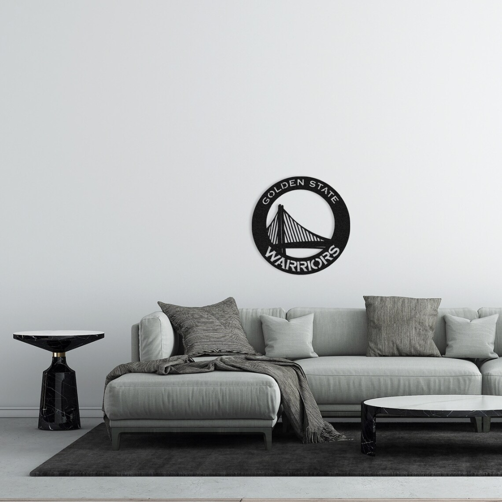 Personalized Golden Sate Warriors Logo Sign V1 NBA Basketball Wall ...