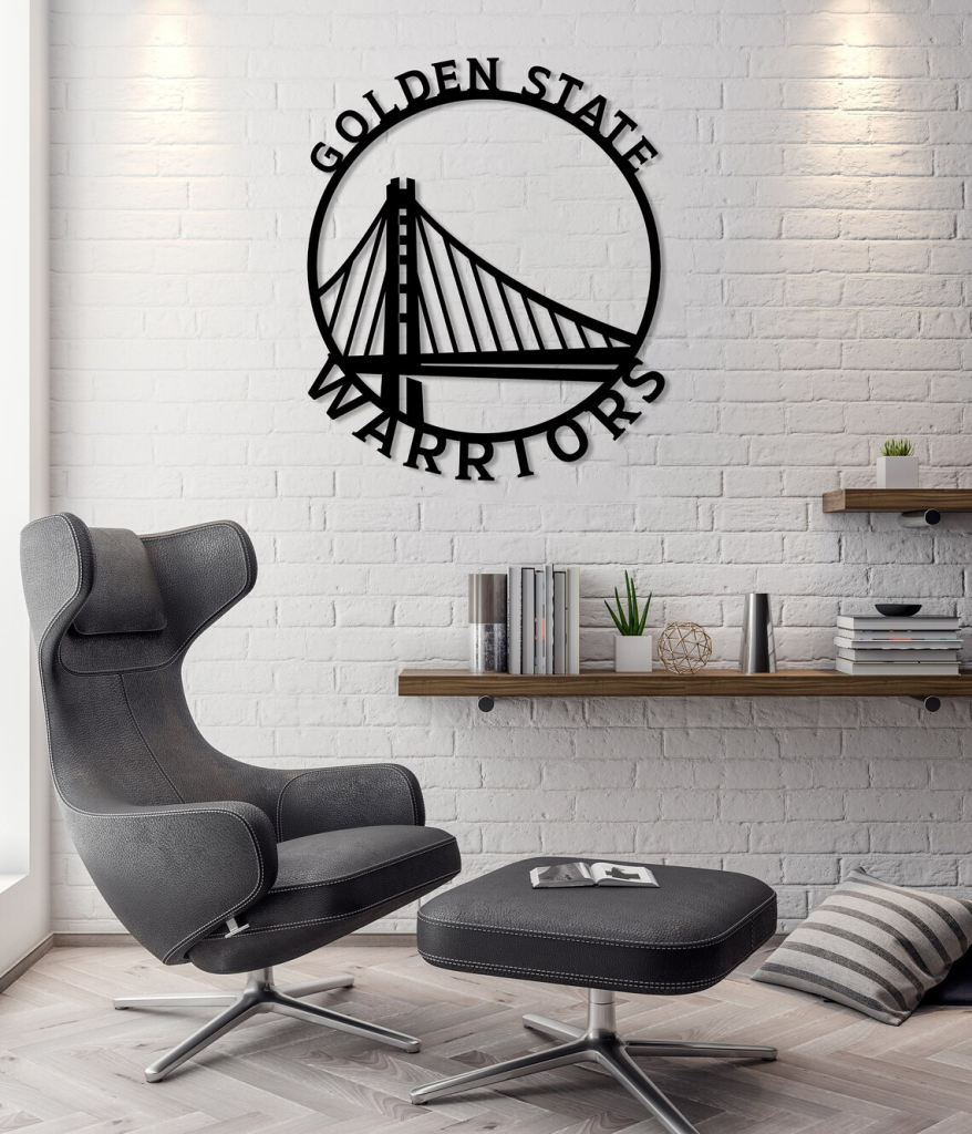 Personalized Golden State Warriors Logo Sign NBA Basketball Wall Decor ...