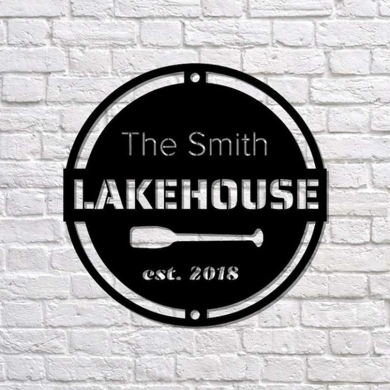 Personalized Lake House Paddle Sign Lakehouse Beach House Home Decor ...