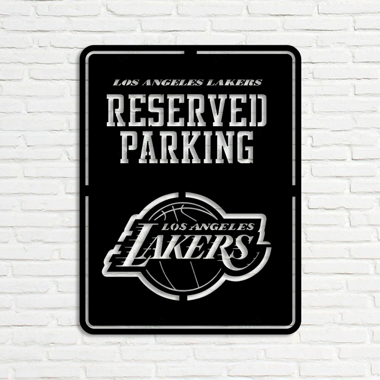 Personalized Los Angeles Lakers Reserved Sign V7 NBA Basketball Wall ...