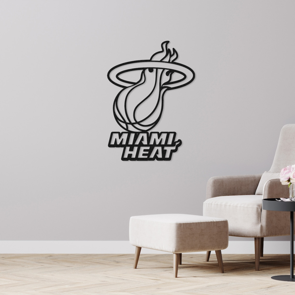 Personalized Miami Heat Logo Team Sign NBA Basketball Wall Decor Gift ...