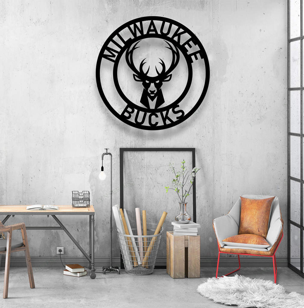 Personalized Milwaukee Bucks Sign V1 NBA Basketball Wall Decor Gift for ...