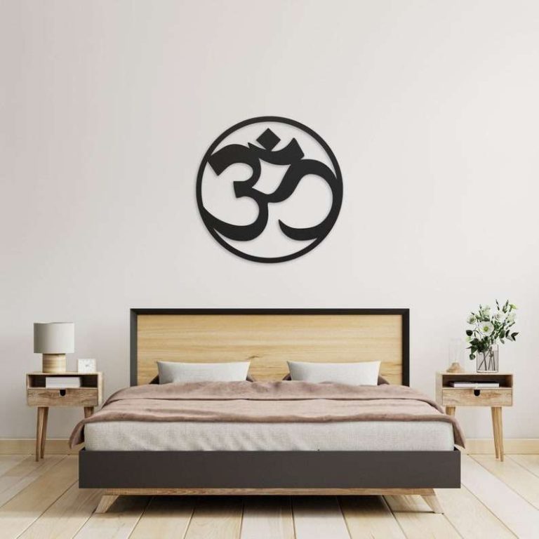 Personalized Ohm Symbol Zen Modern Yoga Studio Home Decor Custom Metal ...