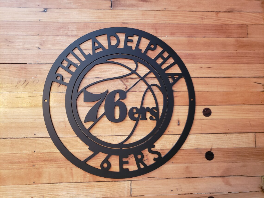 Personalized Philadelphia 76ers Logo Sign V2 NBA Basketball Wall Decor ...