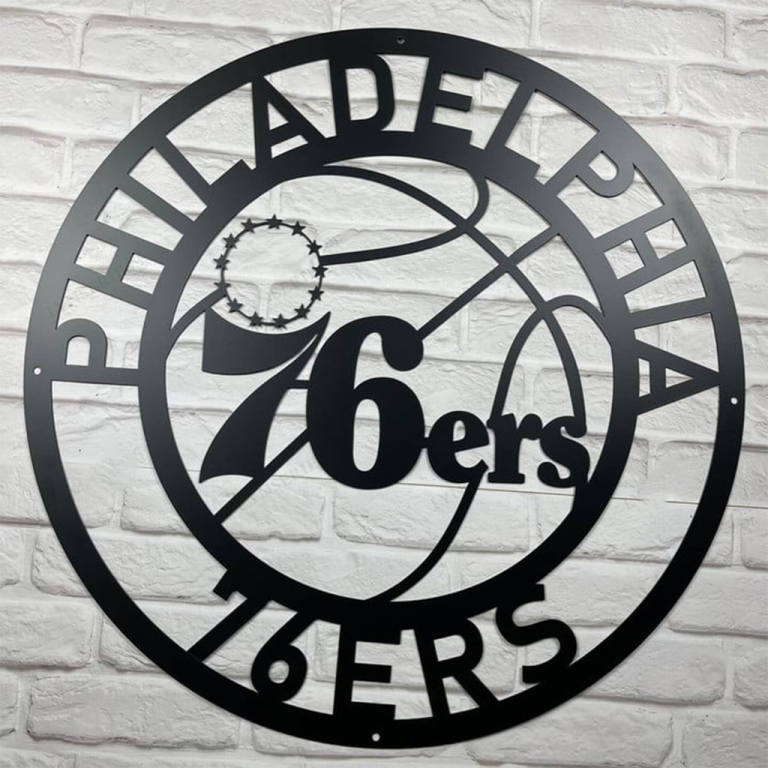 Personalized Philadelphia 76ers Logo Sign V5 NBA Basketball Wall Decor ...