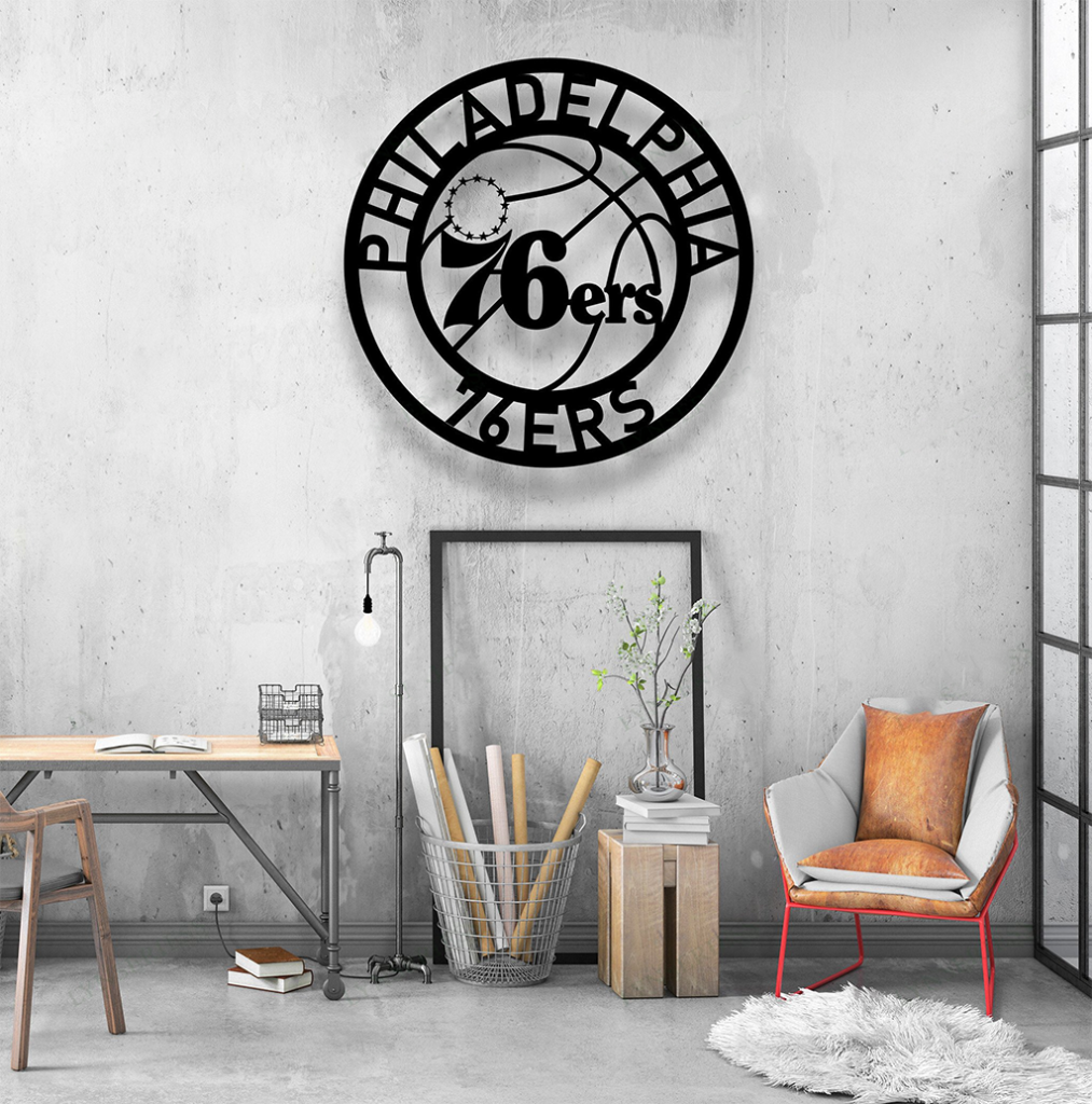 Personalized Philadelphia 76ers Sign V8 NBA Basketball Wall Decor Gift ...