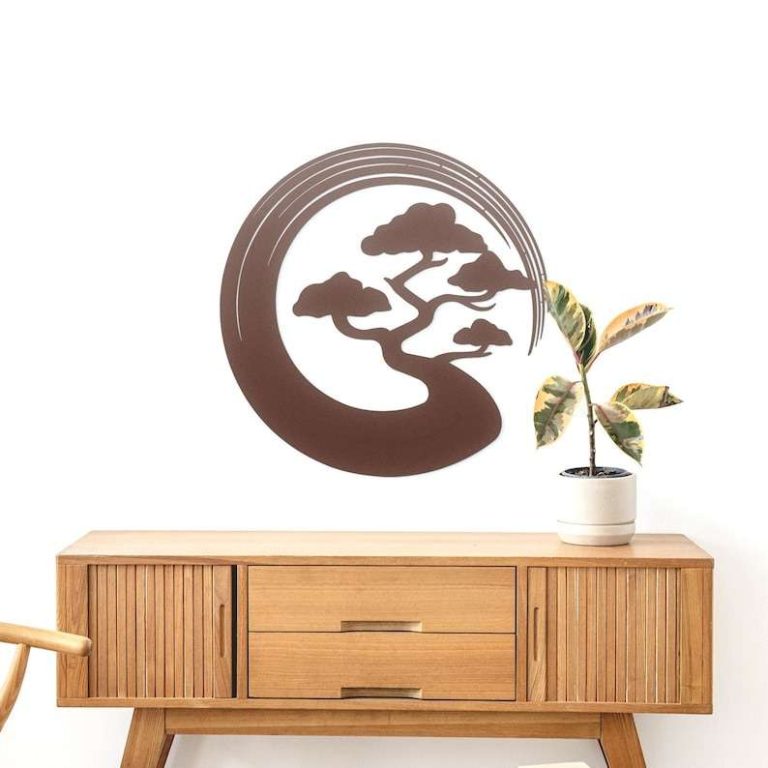 Personalized Zen Circle Bonsai Spiritual Yoga Studio Home Decor Custom ...