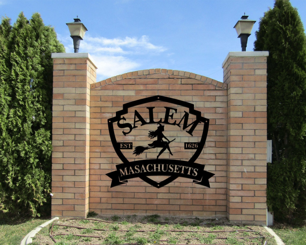 Personalized Vintage Salem Massachusetts Metal Sign The Wizarding City ...
