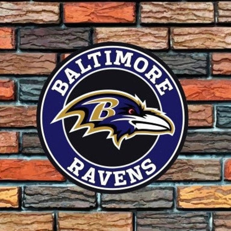 Baltimore Ravens Logo Round Metal Sign Football Signs Gift for Fans ...