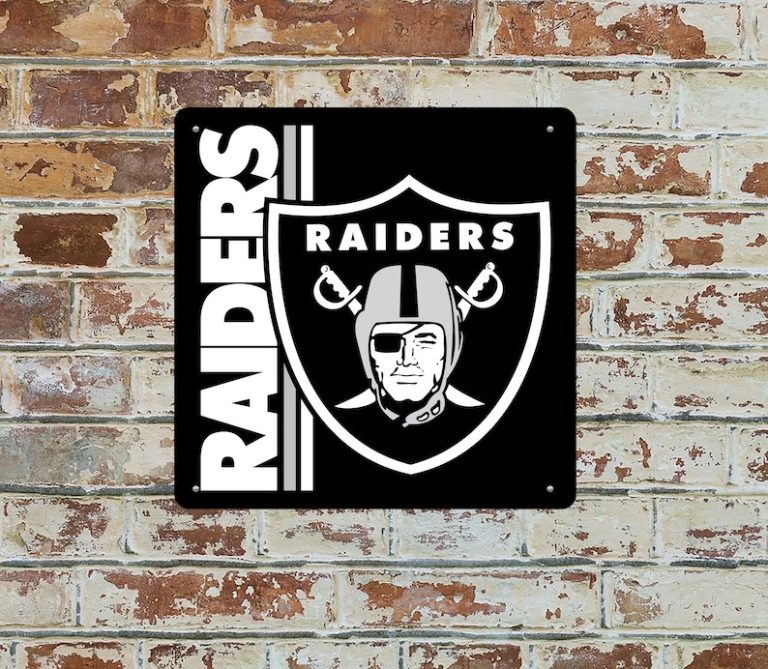 DINOZOZO Oakland Raiders Football Metal Sign Gift for Fans Man Cave ...