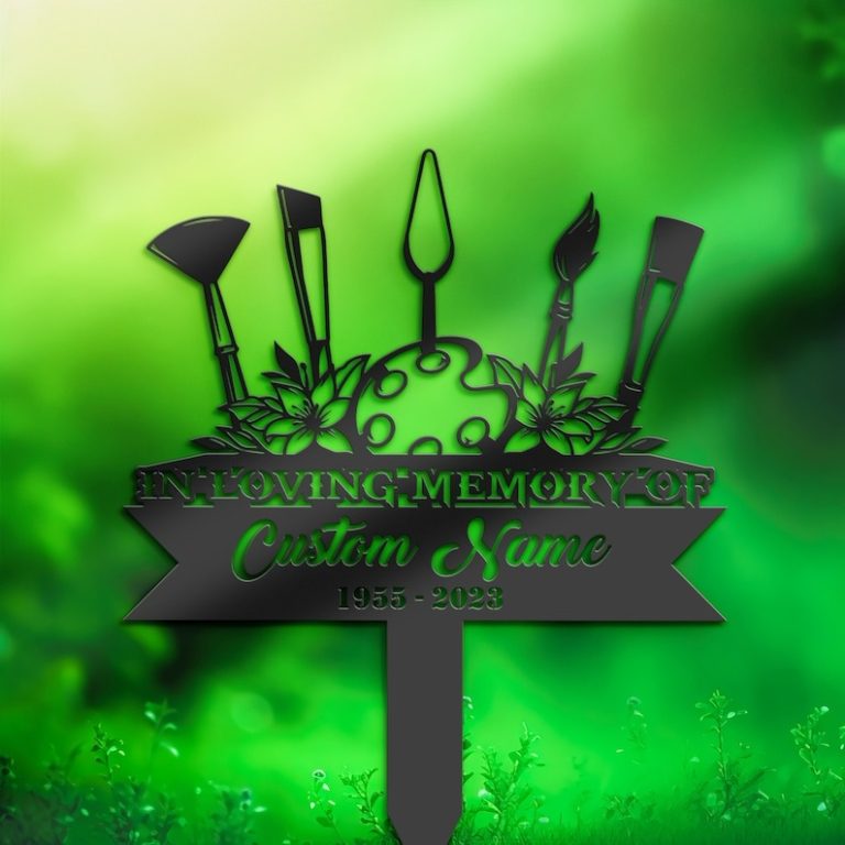 DINOZOZO Personalized Memorial Stake Painting Tools Painter Artist ...