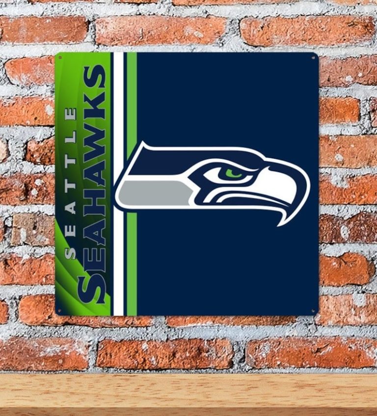 DINOZOZO Seattle Seahawks Football Metal Sign Gift for Fans Man Cave ...