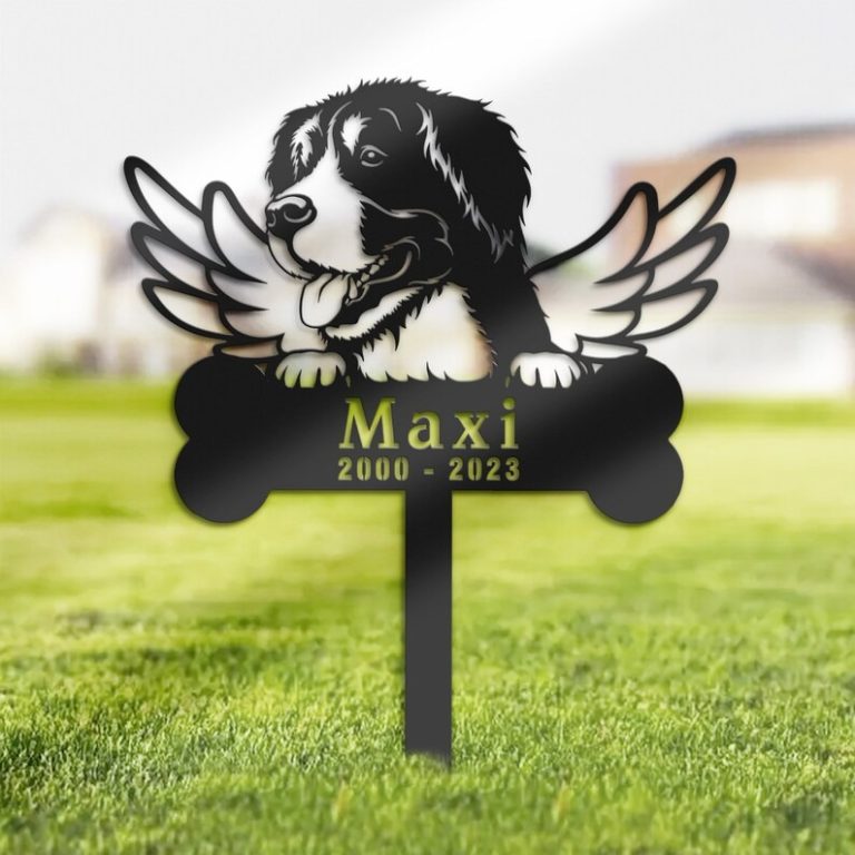 DINOZOZO Big Mountain Dog Grave Marker Garden Stakes Dog Memorial Gift ...