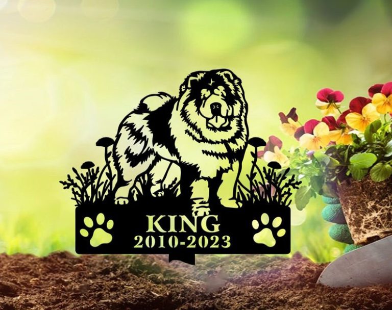 DINOZOZO Chow Chow Dog Grave Marker Garden Stakes Dog Sympathy Gift ...