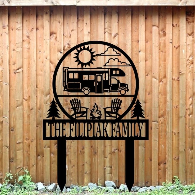 DINOZOZO Class C Motorhomes Happy Campers Sign with Stake Camper RV ...