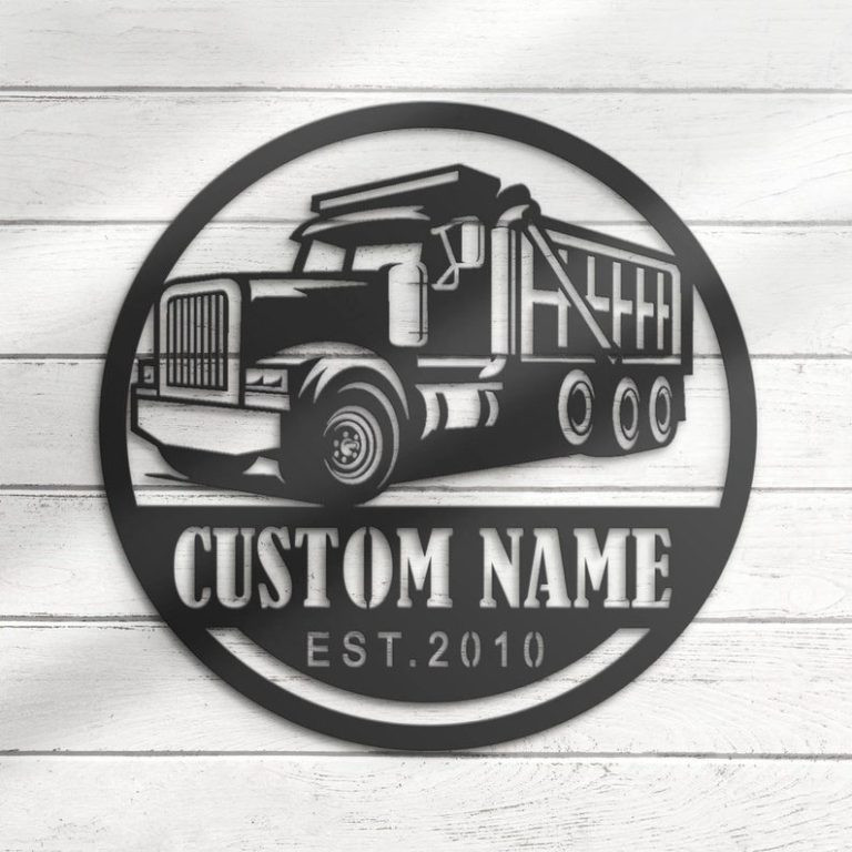 DINOZOZO Dump Truck Business Custom Metal Signs - Custom Laser Cut ...
