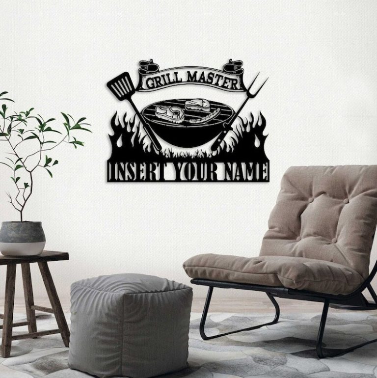 DINOZOZO Grillmaster BBQ Smoker And Grill Custom Metal Signs - Custom ...