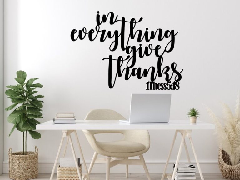 DINOZOZO In Everything Give Thanks Bible Verse Custom Metal Signs ...