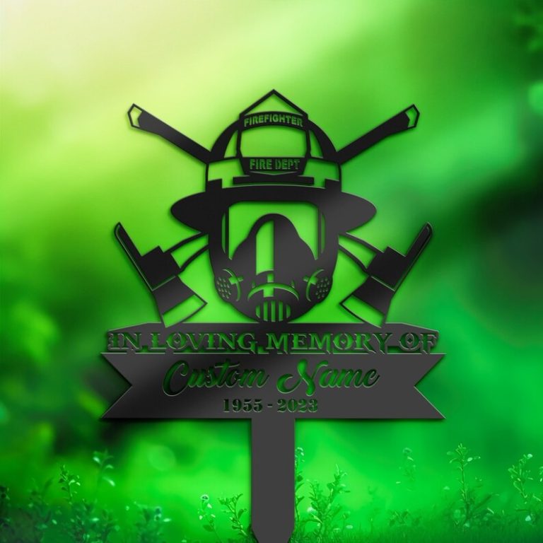 DINOZOZO In Loving Memory of Fire Fighter Memorial Yard Stake Custom ...