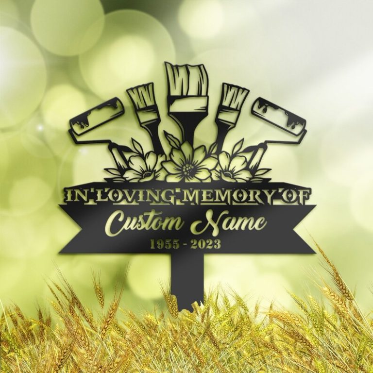 DINOZOZO Painting Tools Painter Grave Marker Memorial Sign with Stake ...