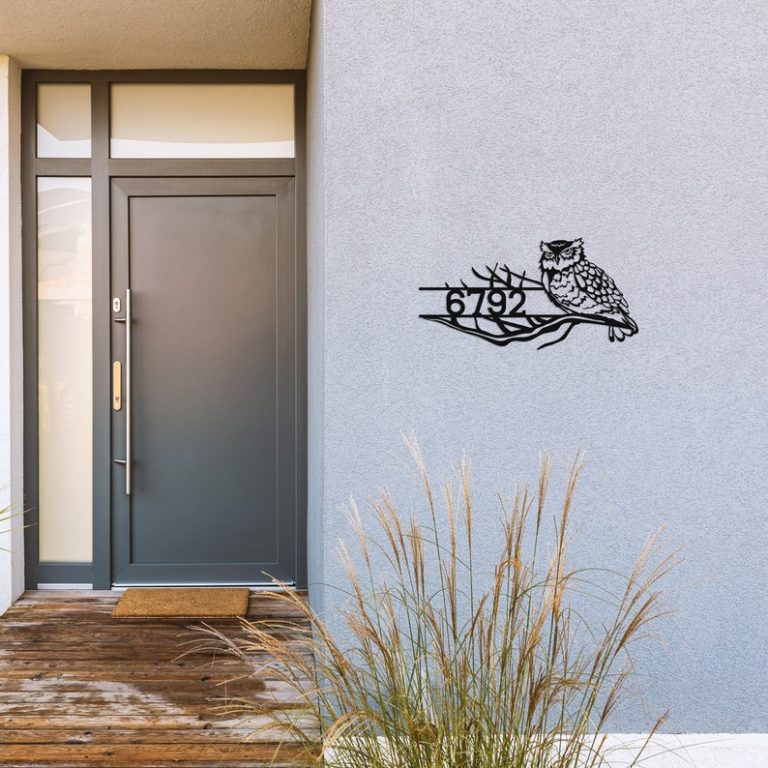 DINOZOZO Personalized Owl On The Arrow Address Sign Custom Metal Signs ...