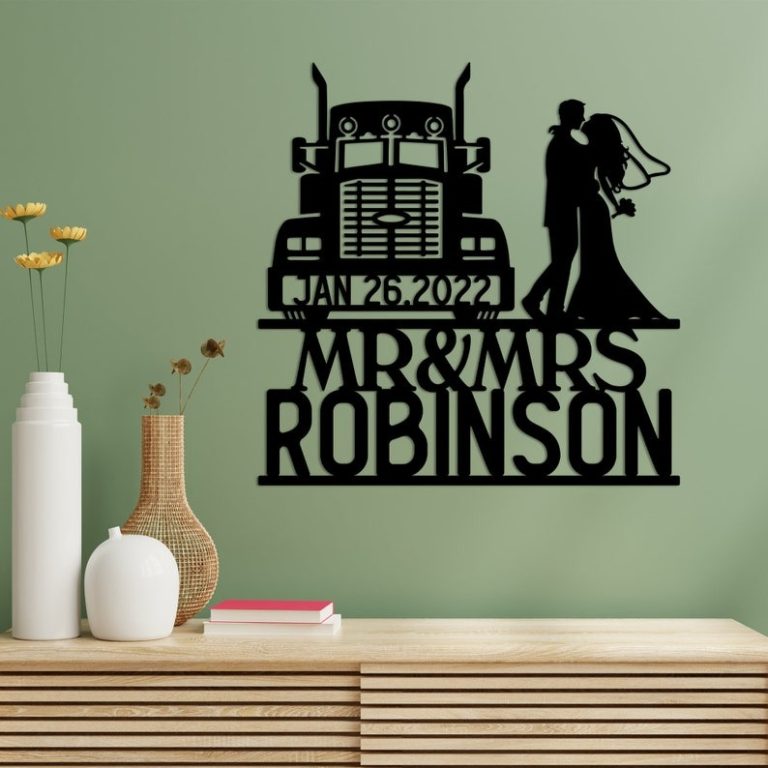 DINOZOZO Truck Driver Couple Wedding Gift Bride And Groom Business ...