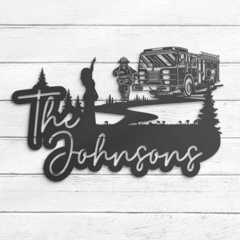 DINOZOZO Couple Firefighter Family Fireman Wedding V1 Valentine's Day ...